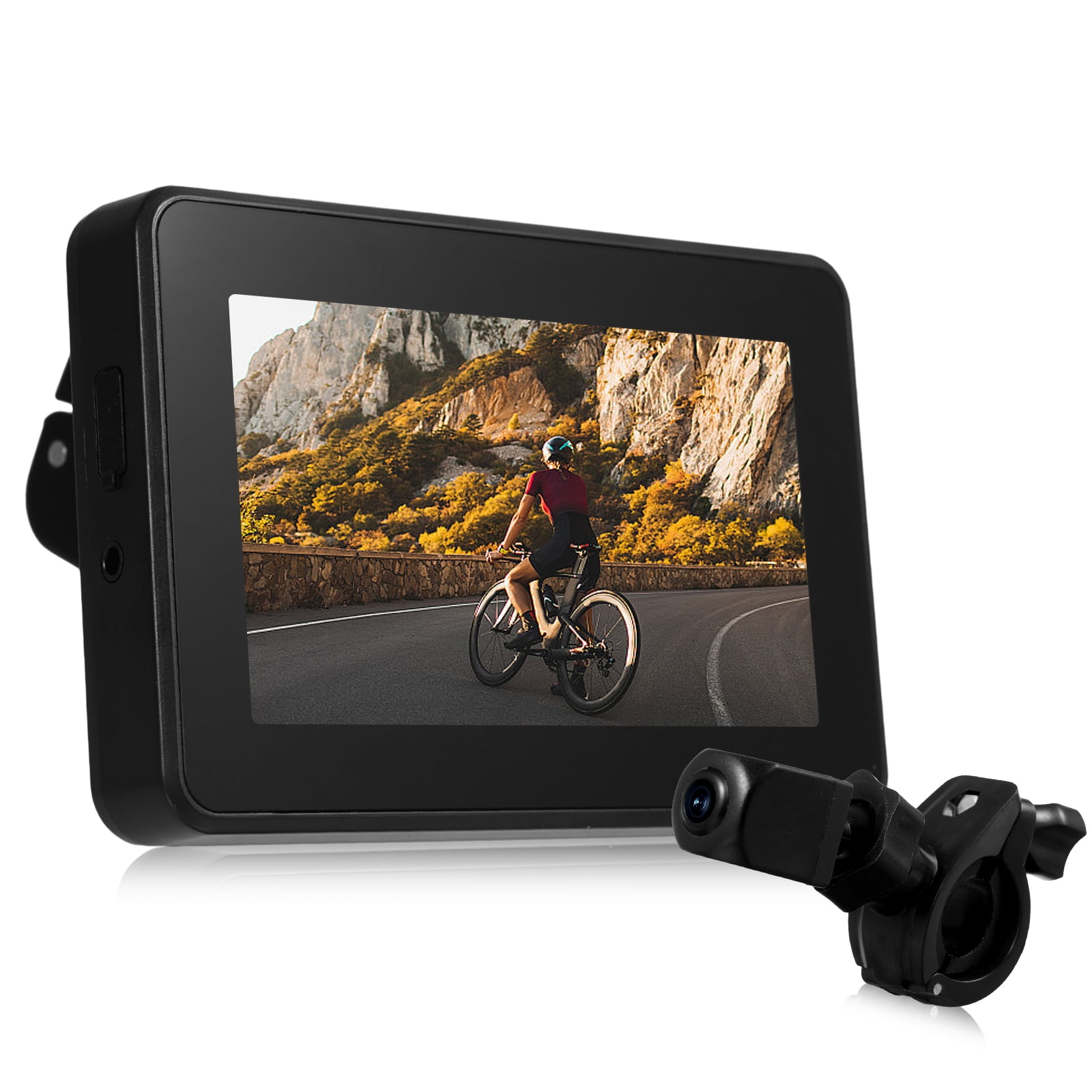 Handlebar Bike Mirror, 1080P Rechargeable Bicycle Rear View Camera with ...