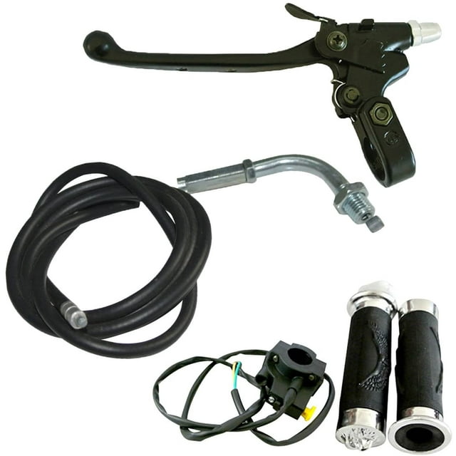 Handlebar Grip Set&Throttle Cable&Clutch Lever For 66/80cc Engine ...