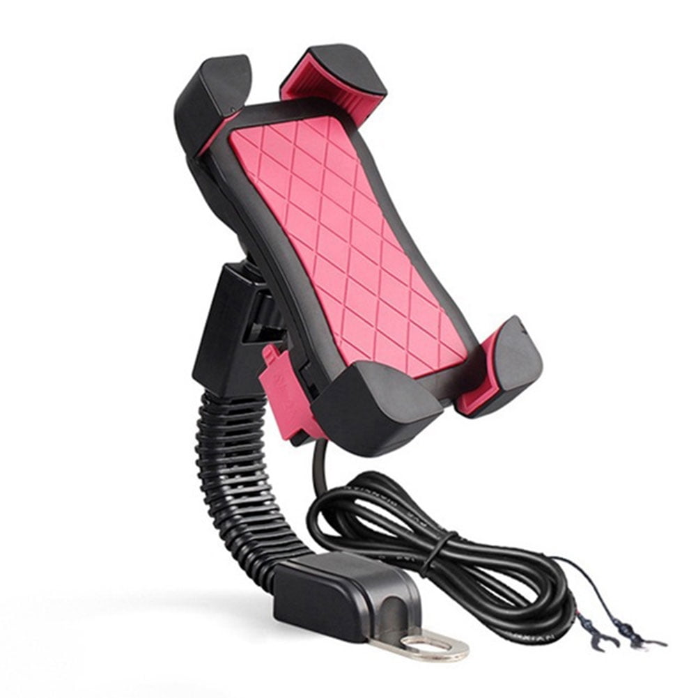 Handlebar Phone Mount Charger USB Chargeable Motorcycle Holder Cell for ...