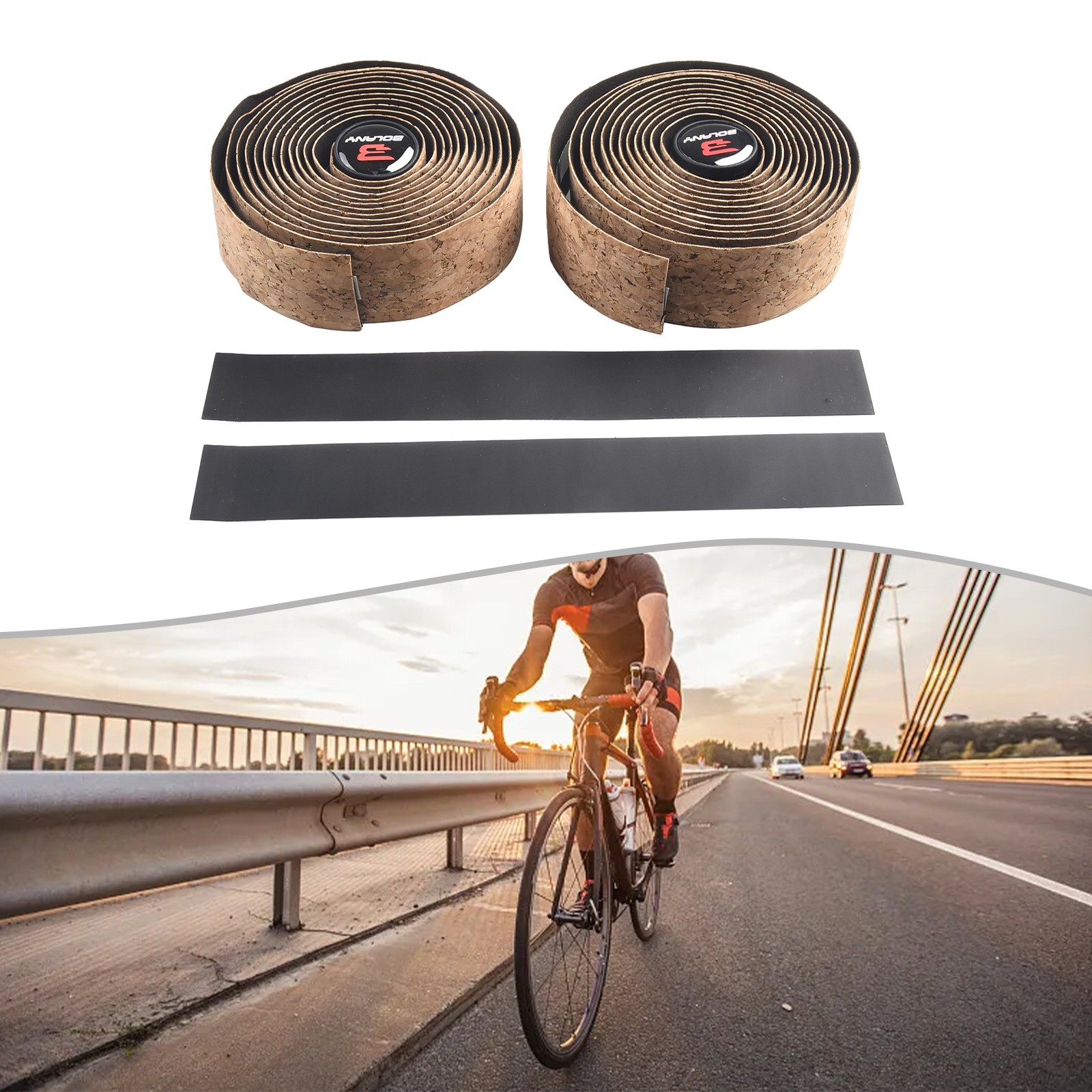 Handlebar Tape Natural Tan Brown Road Race Track Drop Bar Bike ...