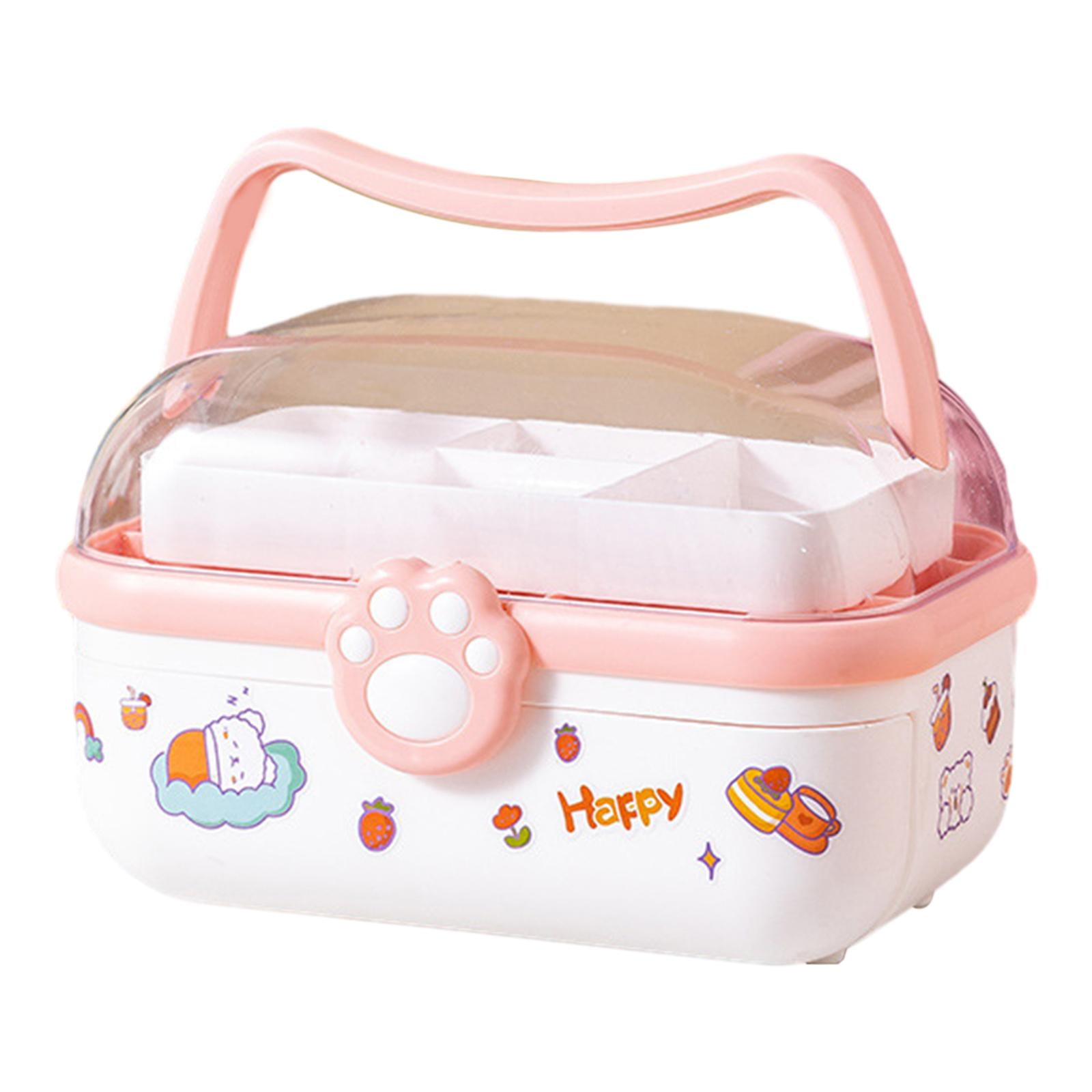 Handled Storage Box Hair Accessories Organizer Sundries Box Vanity ...