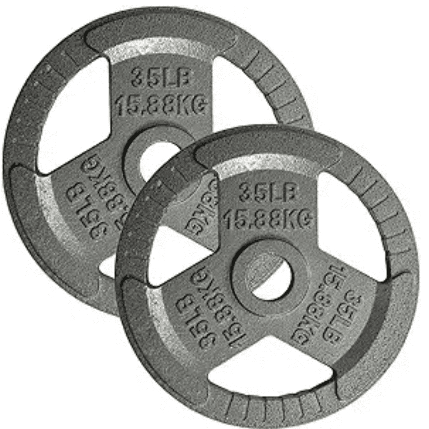 Handles Cast Iron Olympic Weight Plates, 2-Inch Weight Plates for ...