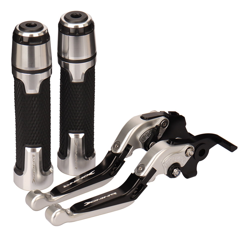 Handles, Levers and Grips Compatible with Bajaj Dominar 400 250, Silver ...