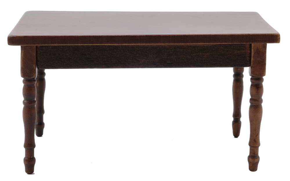 Handley House Dollhouse Miniature Rectangular Kitchen Table (Walnut ...