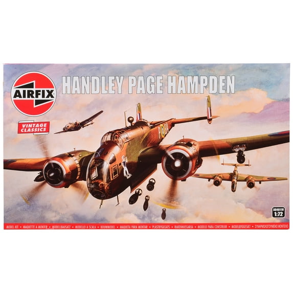 Handley Page Hampden Bomber Aircraft (Level 2) 1/72 Plastic Model Kit ...
