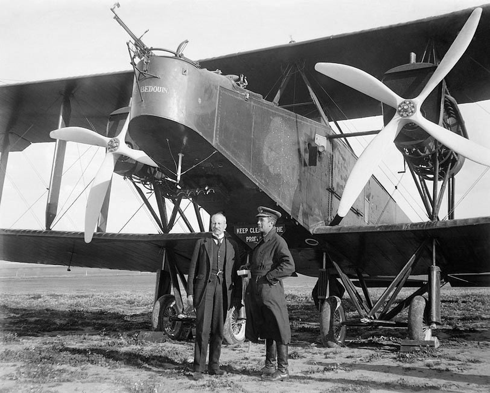 Handley Page O/100 WWI Bomber Biplane Style -1 - 12x18 Inch Laminated ...