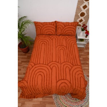 "Vinsan 100% Cotton Tufted Duvet Cover Set, Boho Bedding, Full Size 80 ...