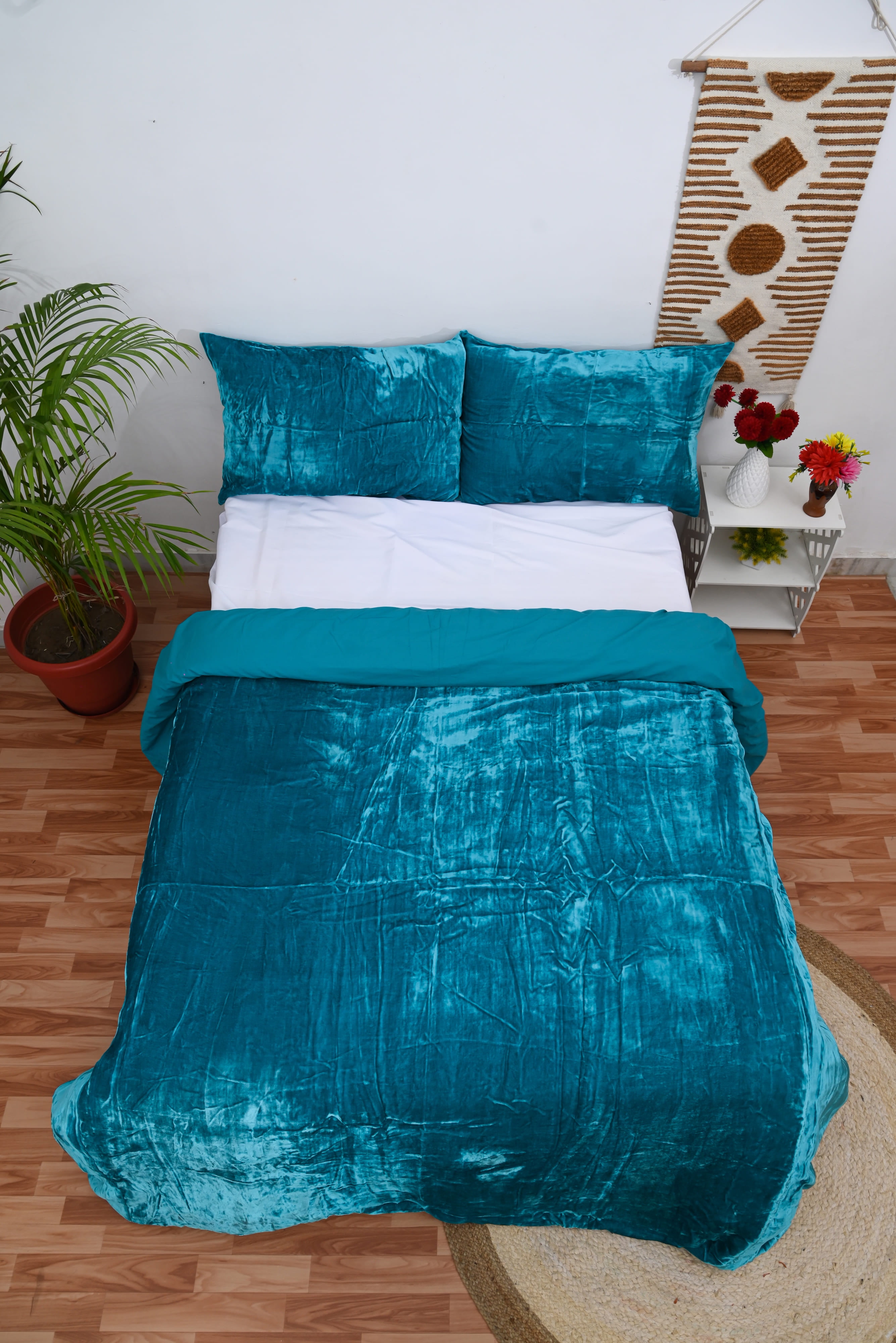 HandloomBazzar Ultra-Luxe Velvet Duvet Cover, Boho Bedding UO Comforter ...