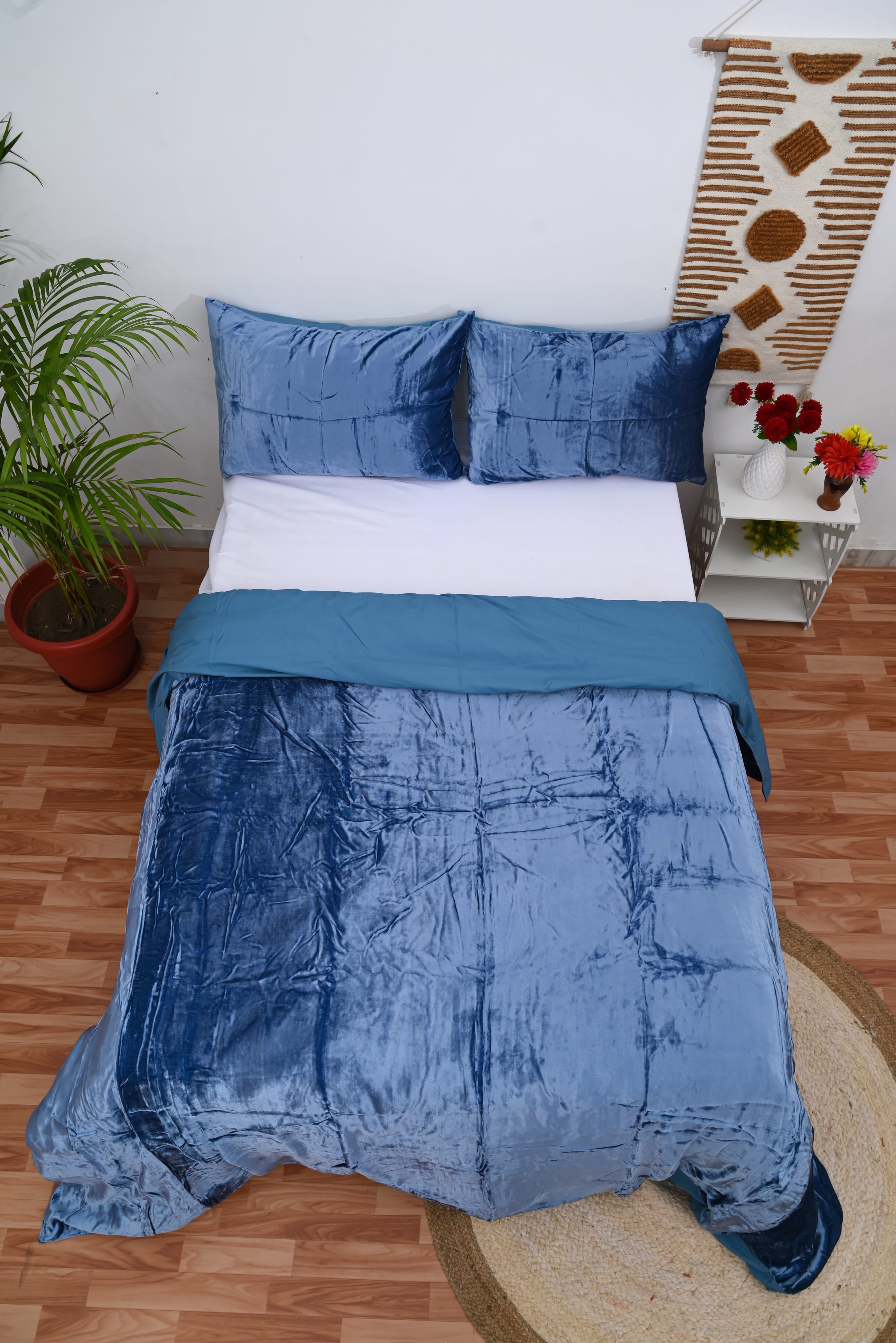 HandloomBazzar Ultra-Luxe Velvet Duvet Cover, Boho Bedding UO Comforter ...