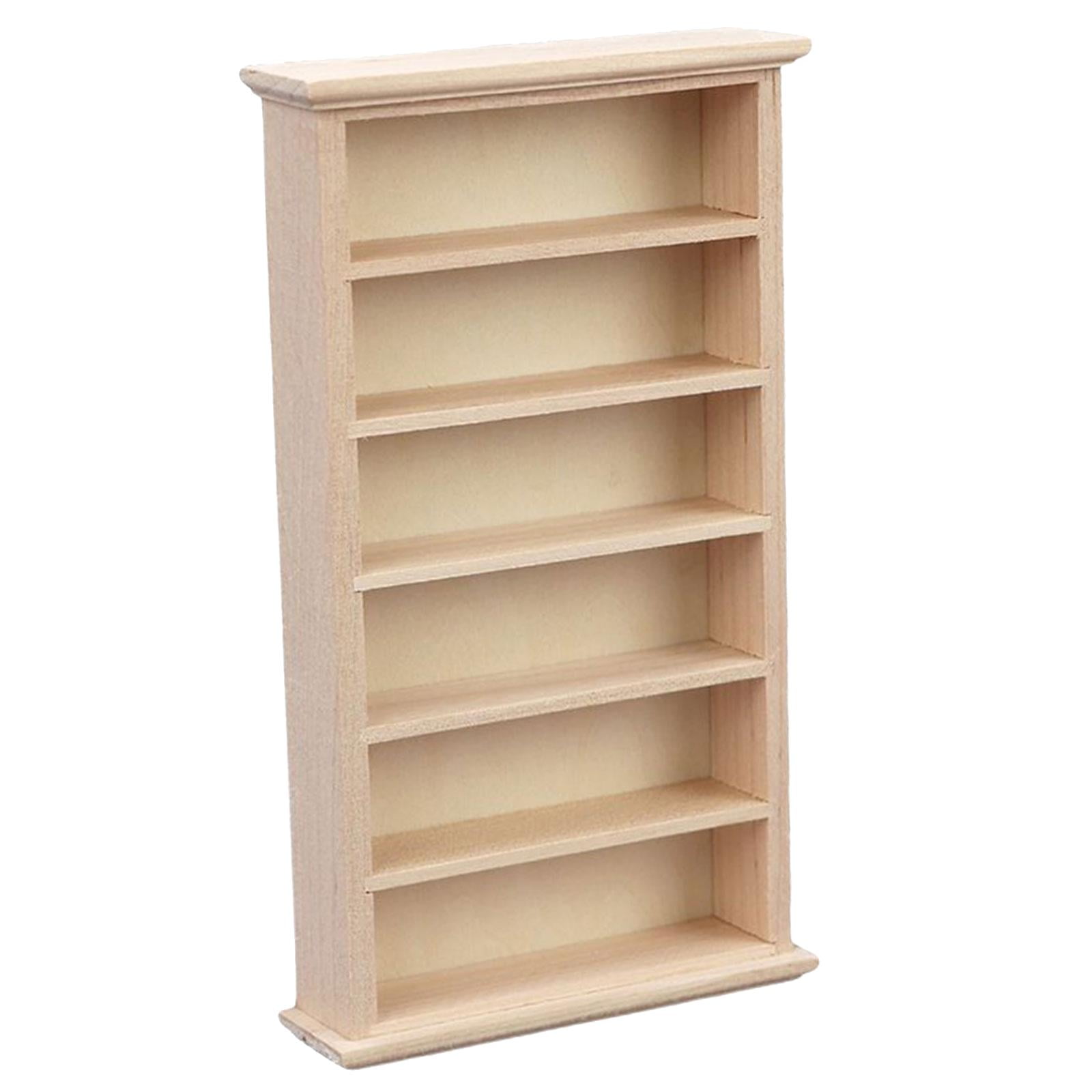 Handmade 1/12 Wooden Dollhouse Miniature Bookcase Shelf Cabinet for ...