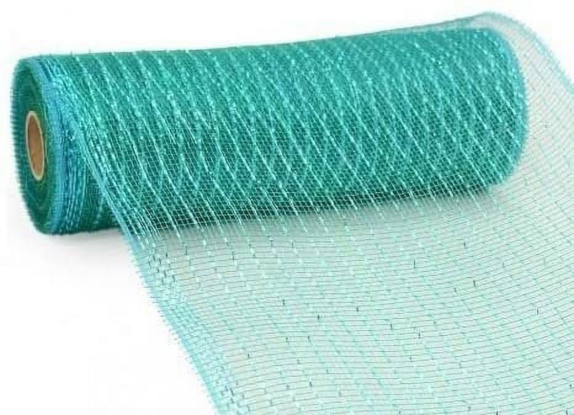 Handmade 10 inch x 30 feet Deco Poly Mesh Ribbon - Metallic Teal ...
