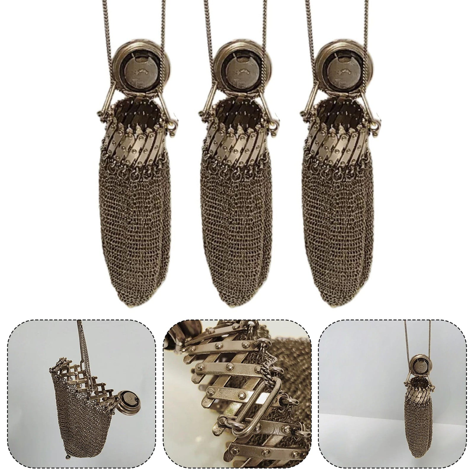 Handmade 1920's English Purse Sterling Silver Lid Gate Top Mesh ...