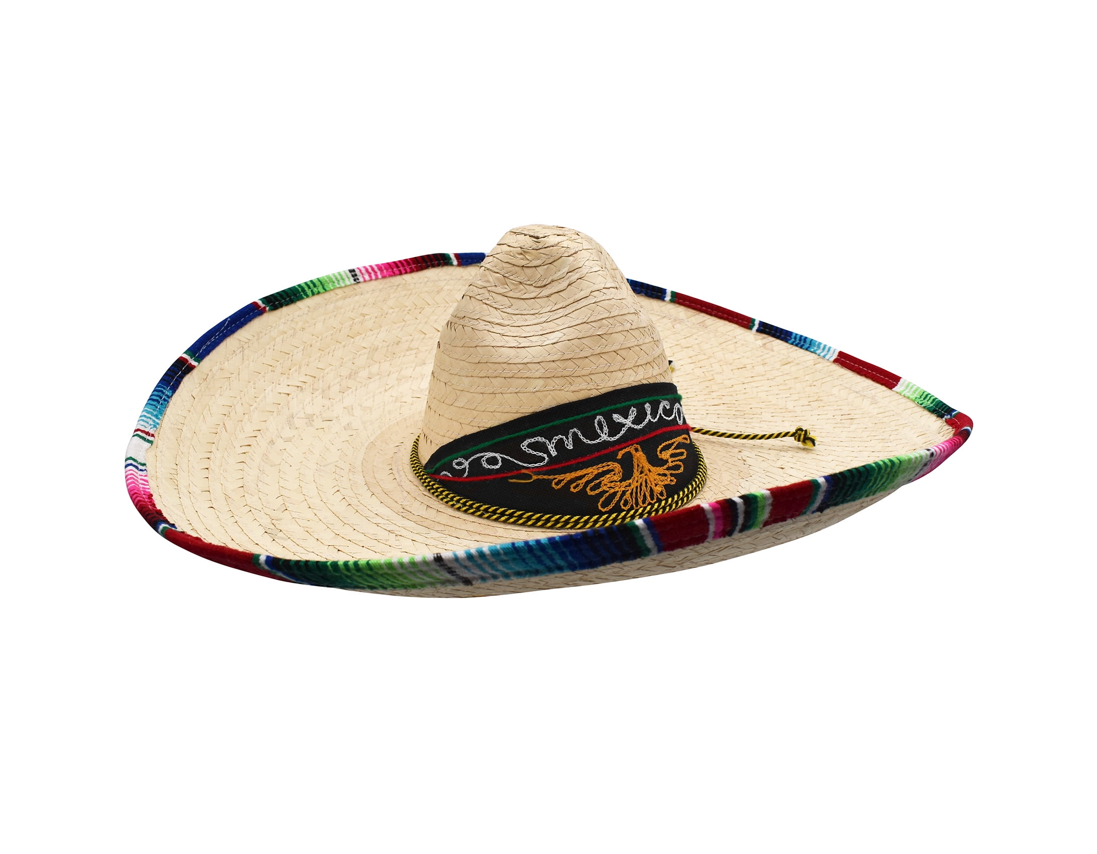 Handmade 21" Large Mexican "Mexico" Sombrero With Serape Cinco De Mayo ...
