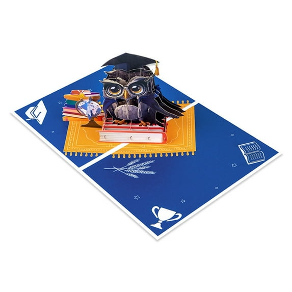 Handmade 3D Graduation Card with Owl Congratulatory Card College ...