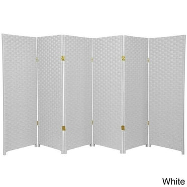 Handmade 6' Woven Fiber Frameless Room Divider Light Green - Walmart.com