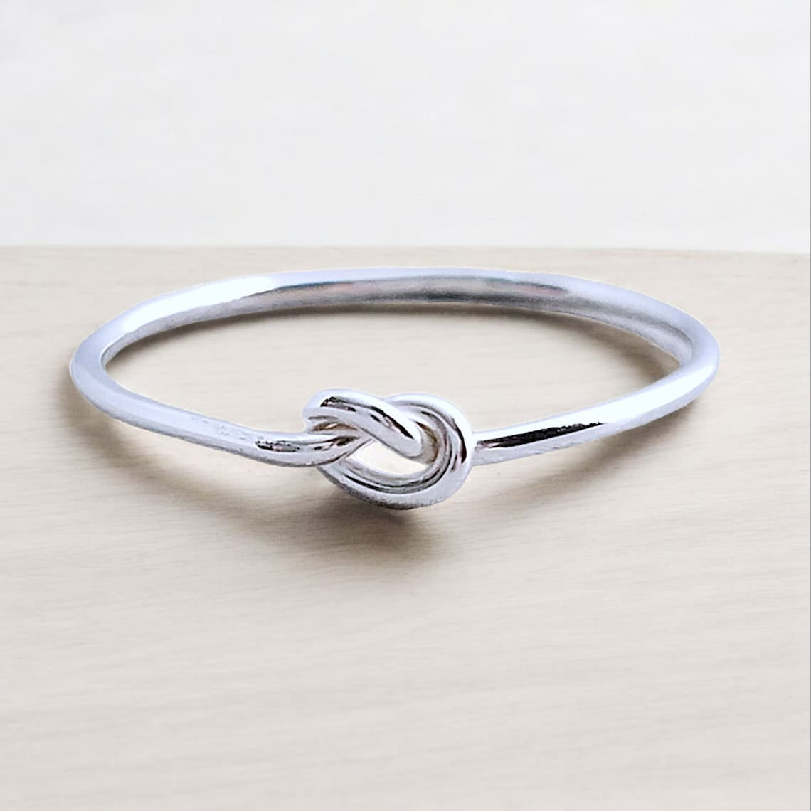 Handmade 925 Sterling Silver Knot Ring – Elegant Minimalist Promise Ring for Women, Delicate ...