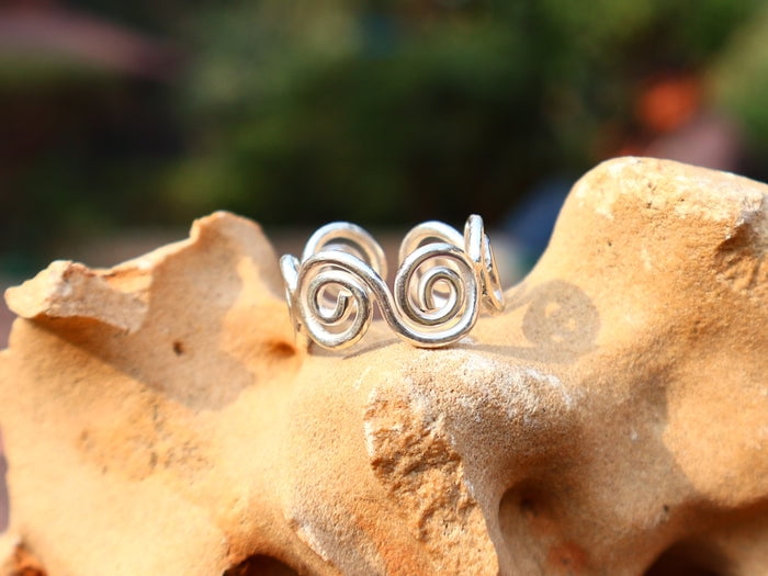 Handmade 925 Sterling Silver Spiral Ring Spiral Jewelry Woman Ring Unique Statement Jewelry For ...