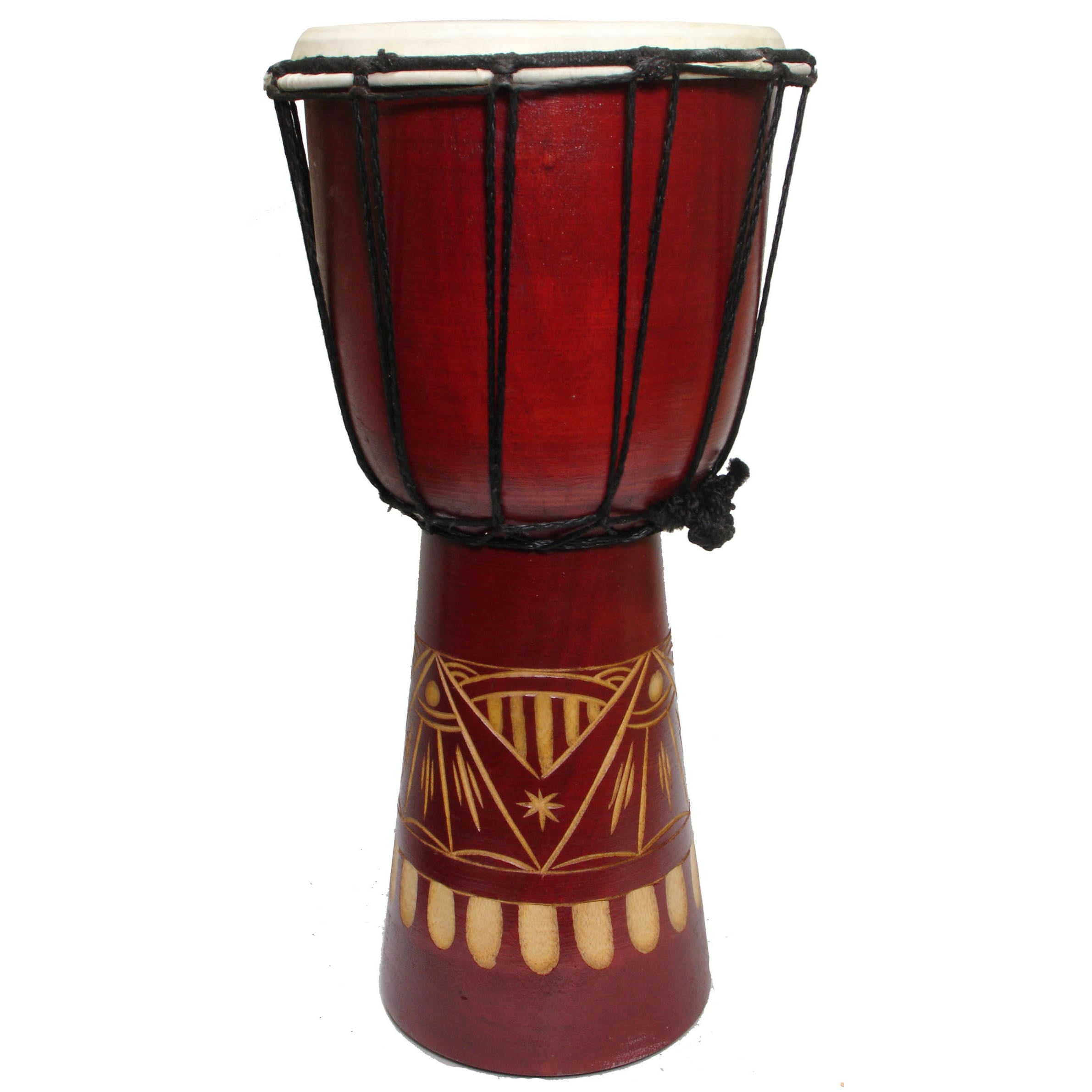 Handmade Abstract Natural Djembe Drum (Indonesia) - Walmart.com