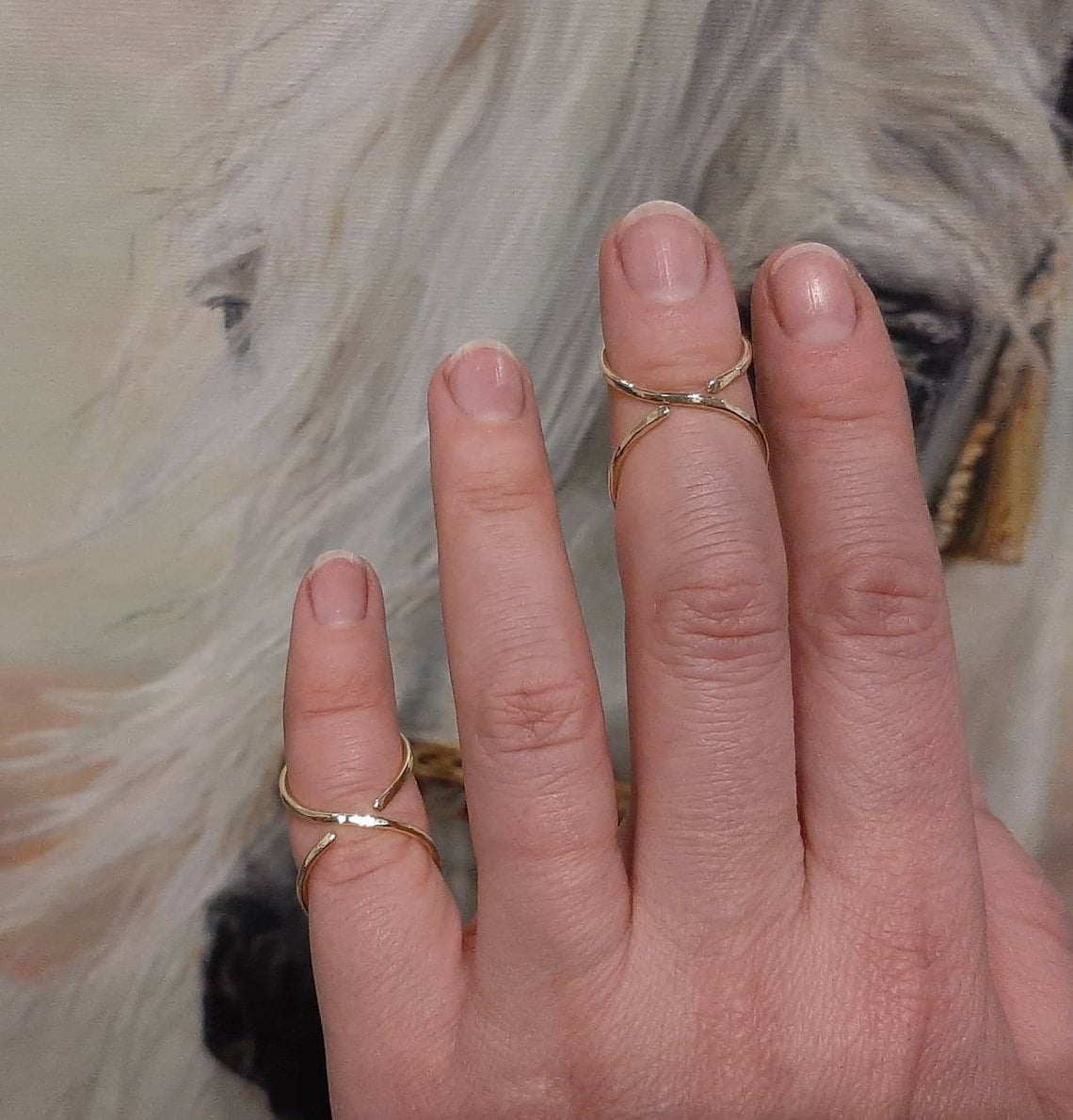 Handmade Adjustable Arthritis Finger Splint Ring Hammered Textured ...