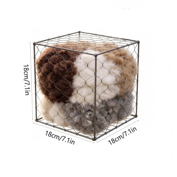 Handmade Alpaca Fiber Bird Nesting Cube,Refillable Birds Haven With ...