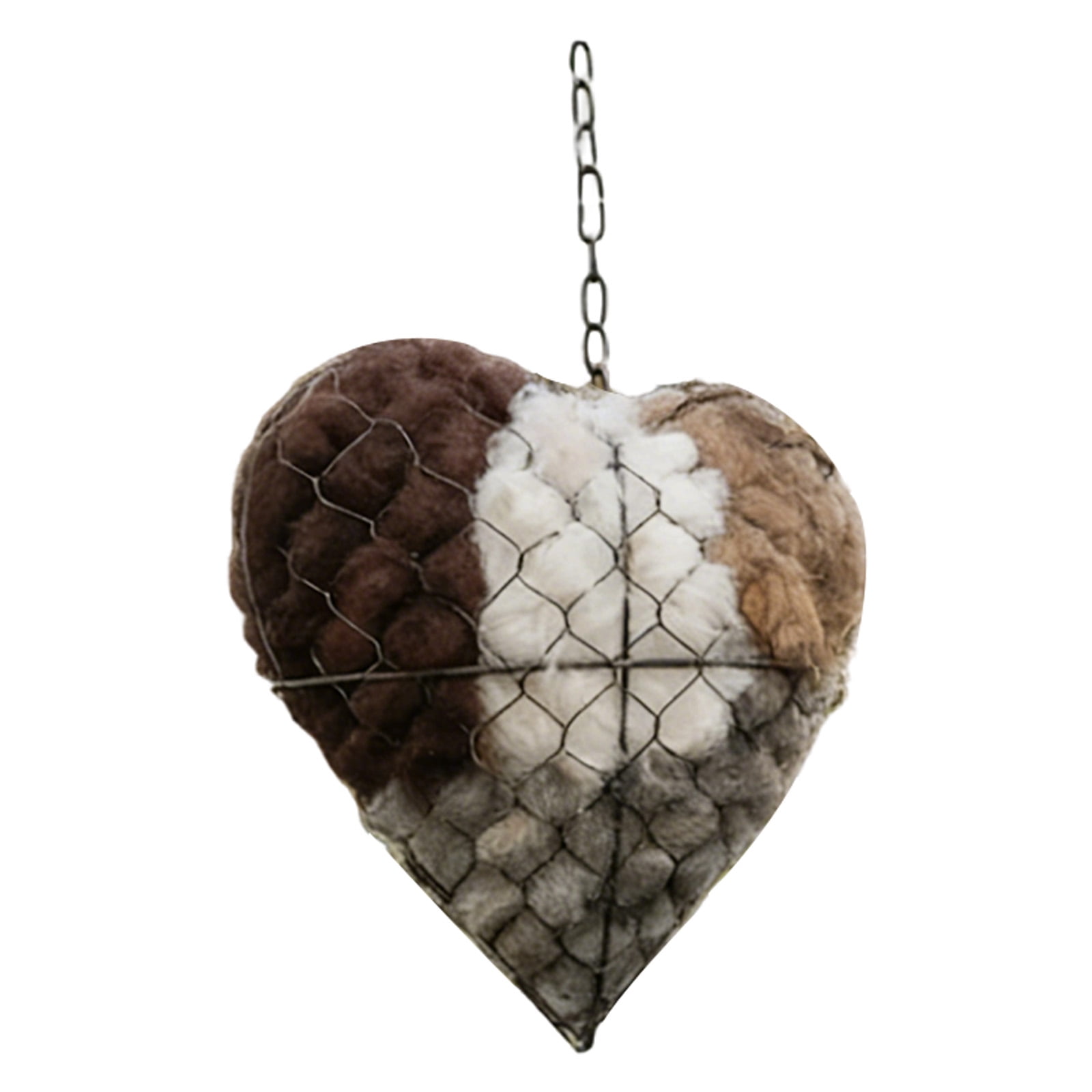 Handmade Alpaca Fiber Bird Nesting Heart, Refillable Hummingbird and ...