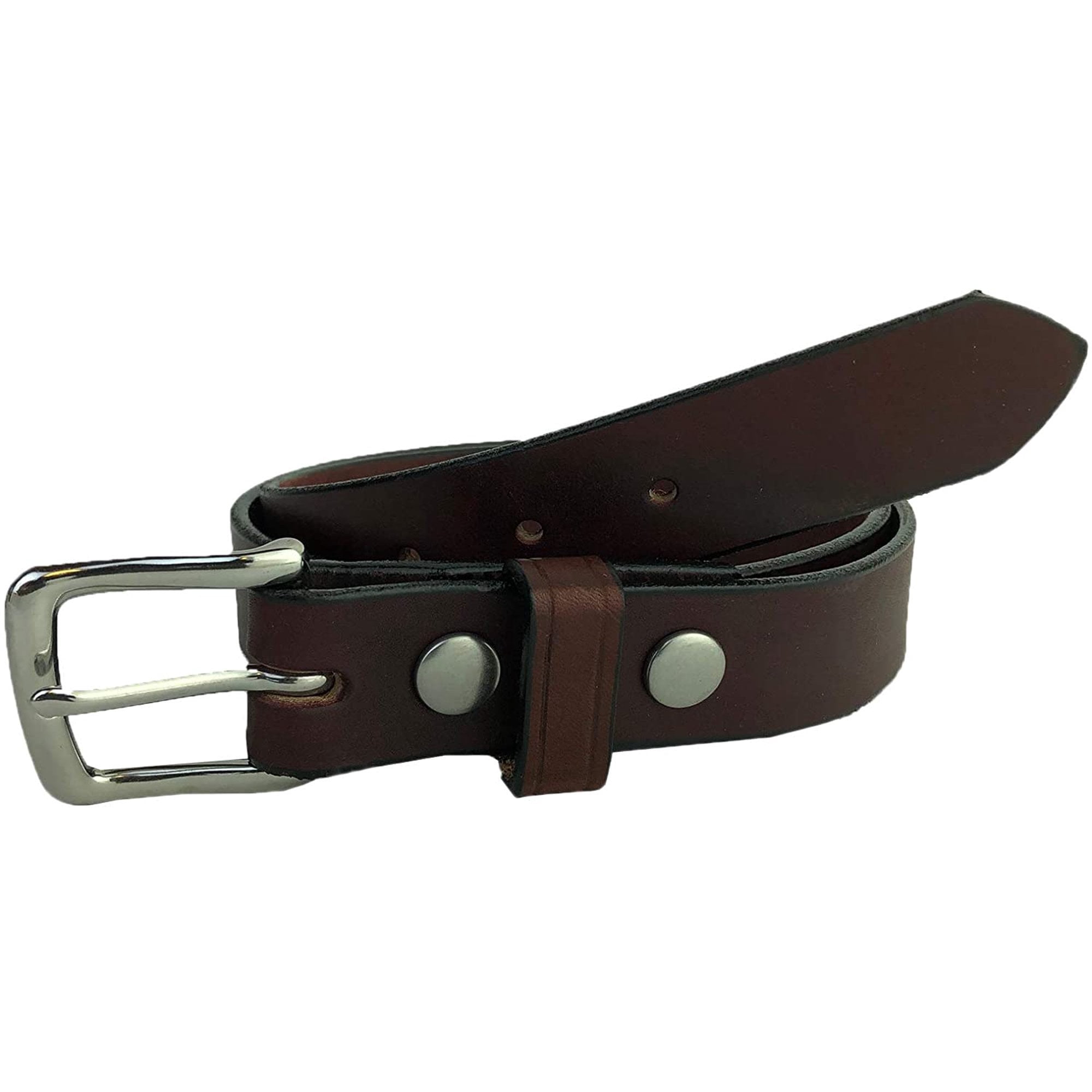 Handmade Amish Men's Leather Belt Brown Crafted Rustic Cowhide with ...