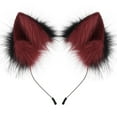 Handmade Animal Cat Ears Headband Furry Wolf Hairhoop Party Headwear ...