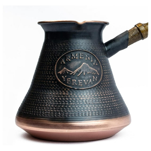Handmade Armenian Coffee Pot 21 Fl Oz - Copper Jazva Ararat - Turkish ...