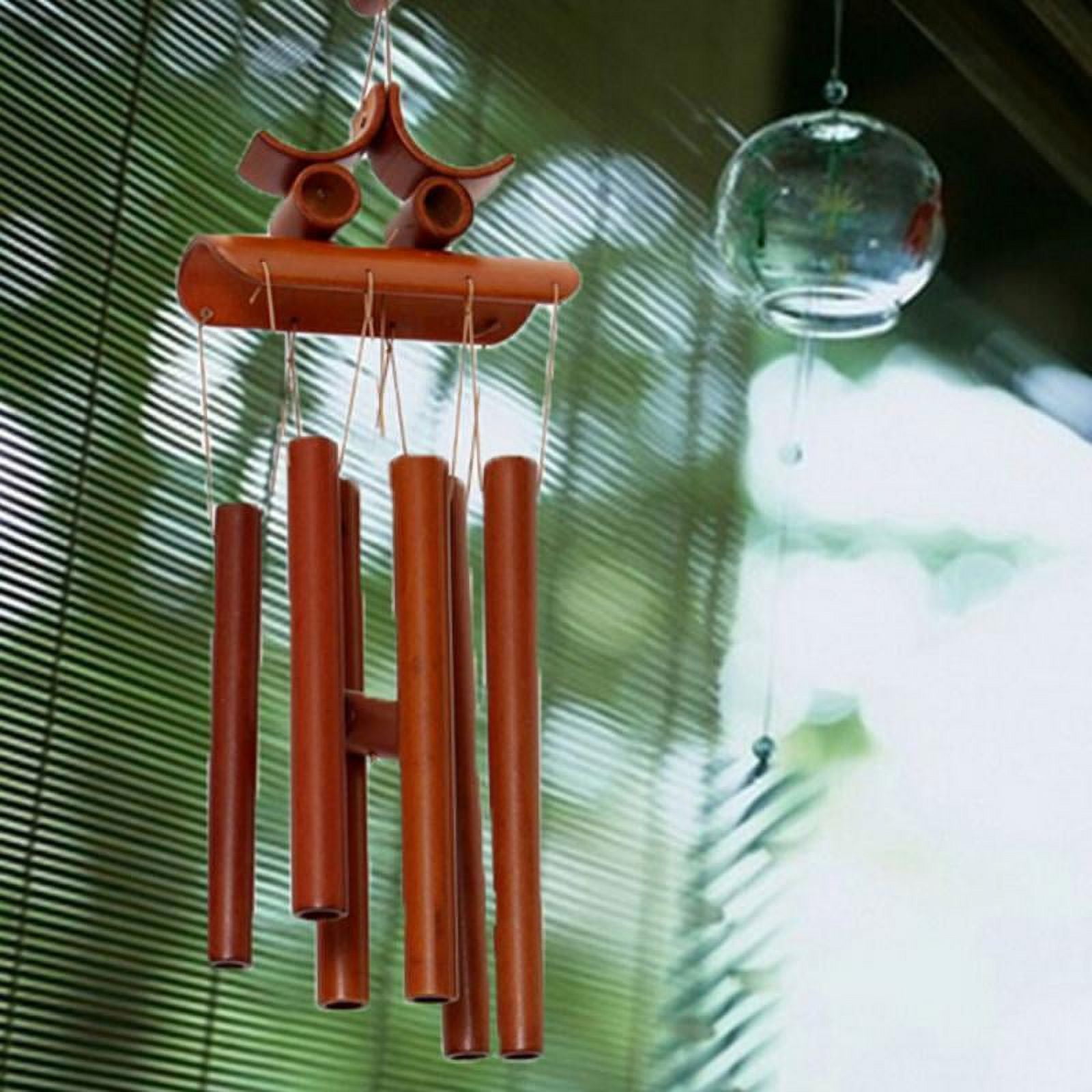 Handmade Bamboo Bell Aeolian Bell Fengshui Chime Hanging Decor ...