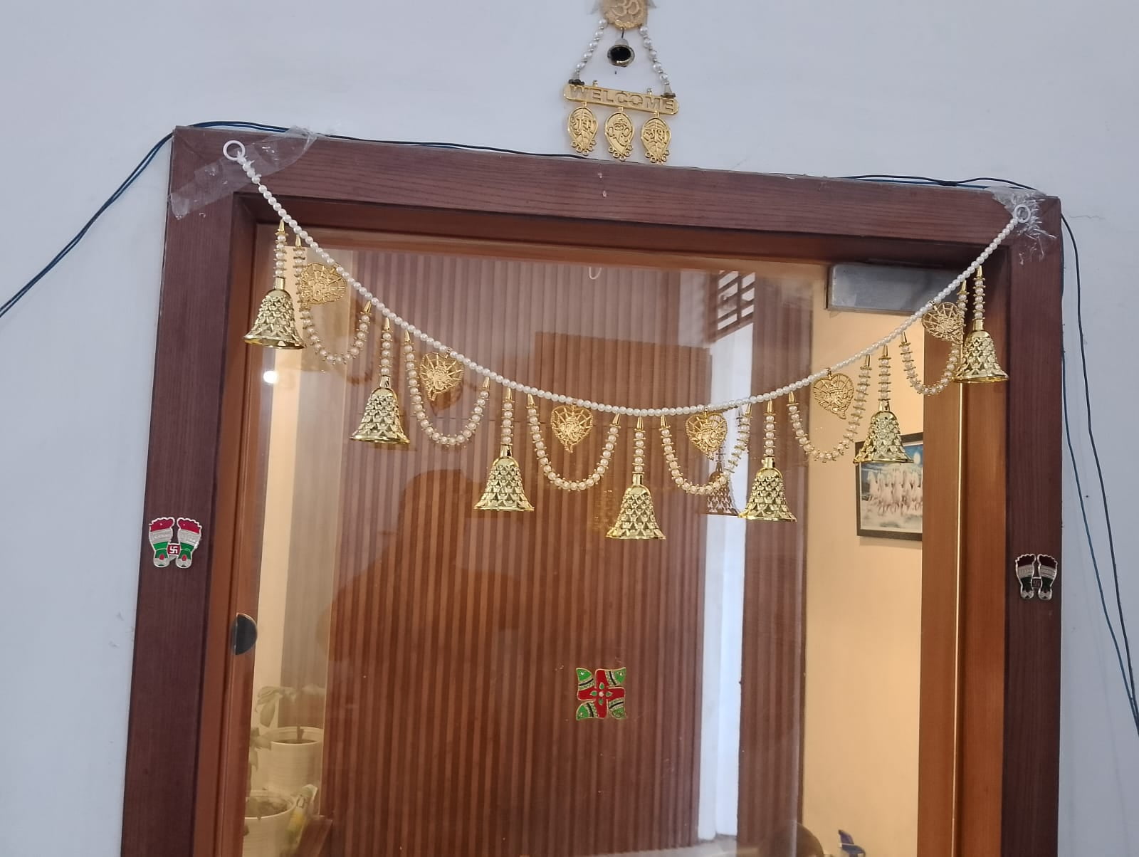 Handmade Beads With Bells Toran for Door, Bandarwal, Torans for ...