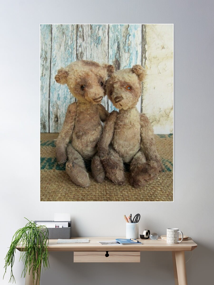 Handmade Bears From Teddy Bear Orphans - Buford And Herbert, Vintage Bears Poster Wall Art ...