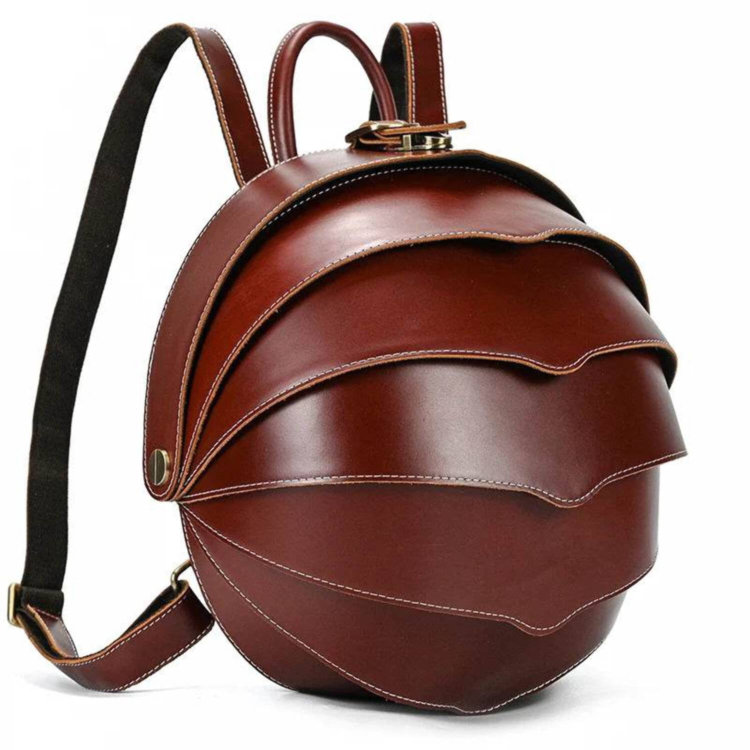 Handmade Beetle Style Vintage Leather Backpack Unisex Fashion - Walmart.com