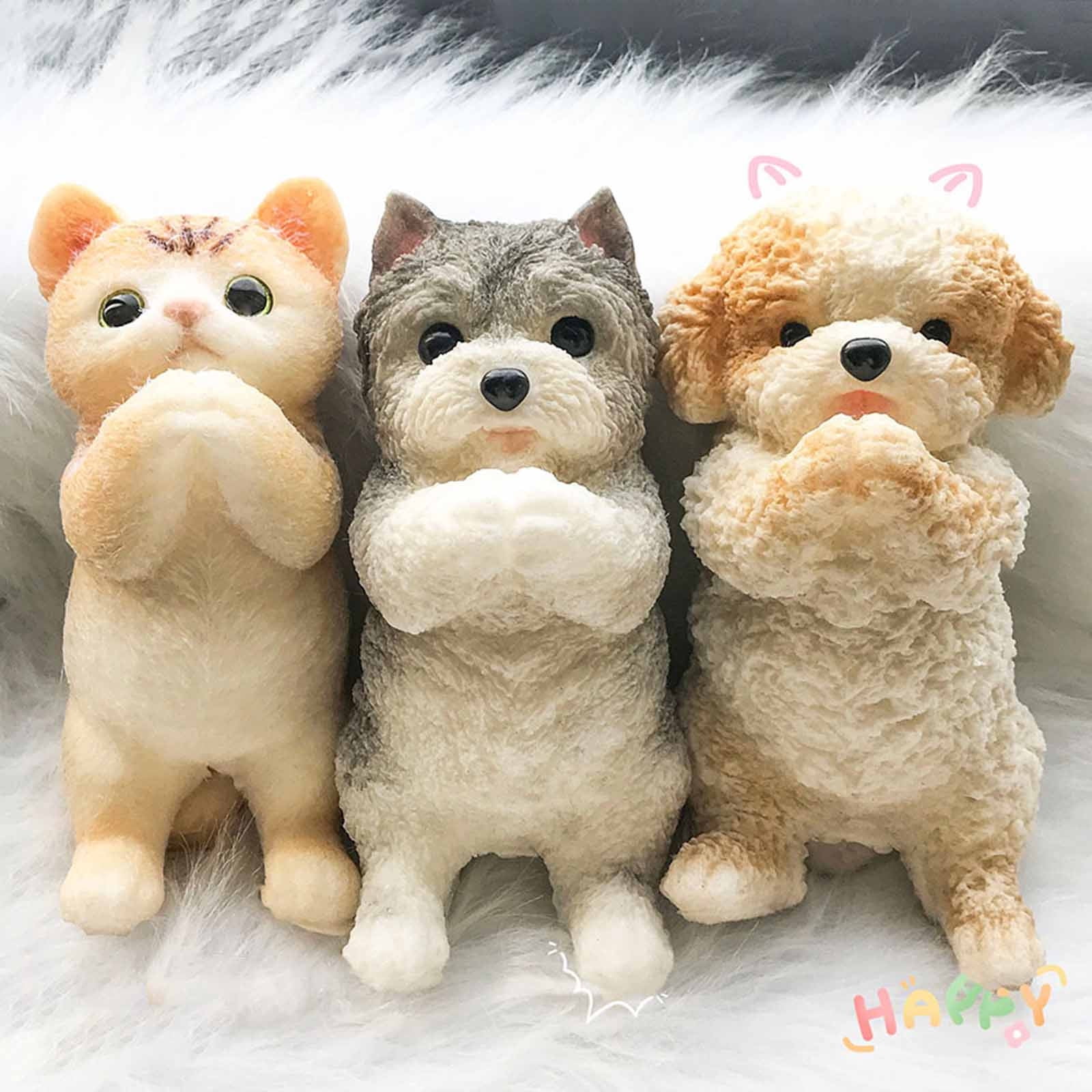 Handmade Big Soft Dog Toy,Cute Soft Teddy Dog Fidgeted Toys, Realistic ...