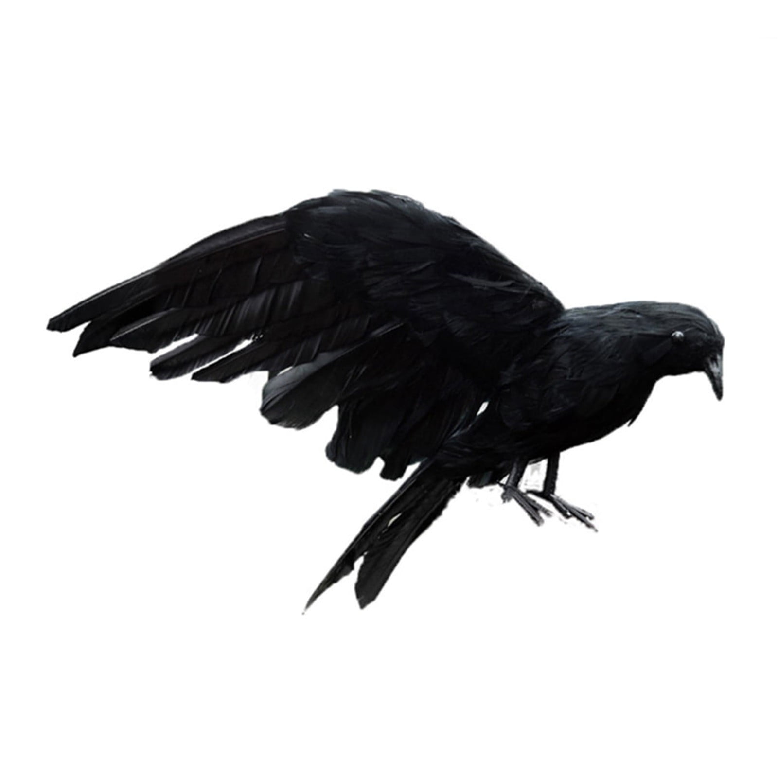 Handmade Black Feathered Crow,Real Touch Black Feathered Crows,Crow ...
