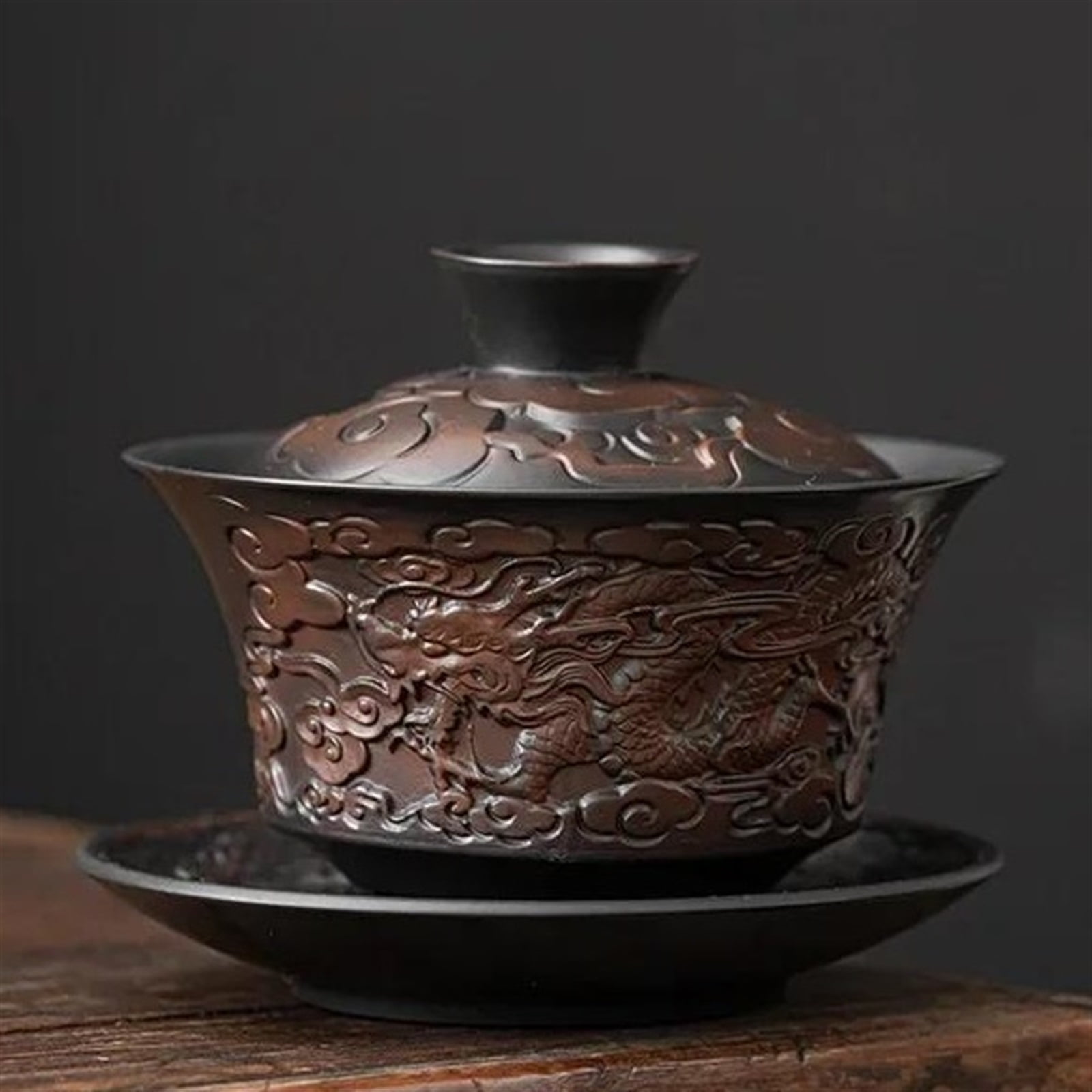 Handmade Blind Dagger Tea Brewing Bowl Purple Pottery Gaiwan Cup Retro ...