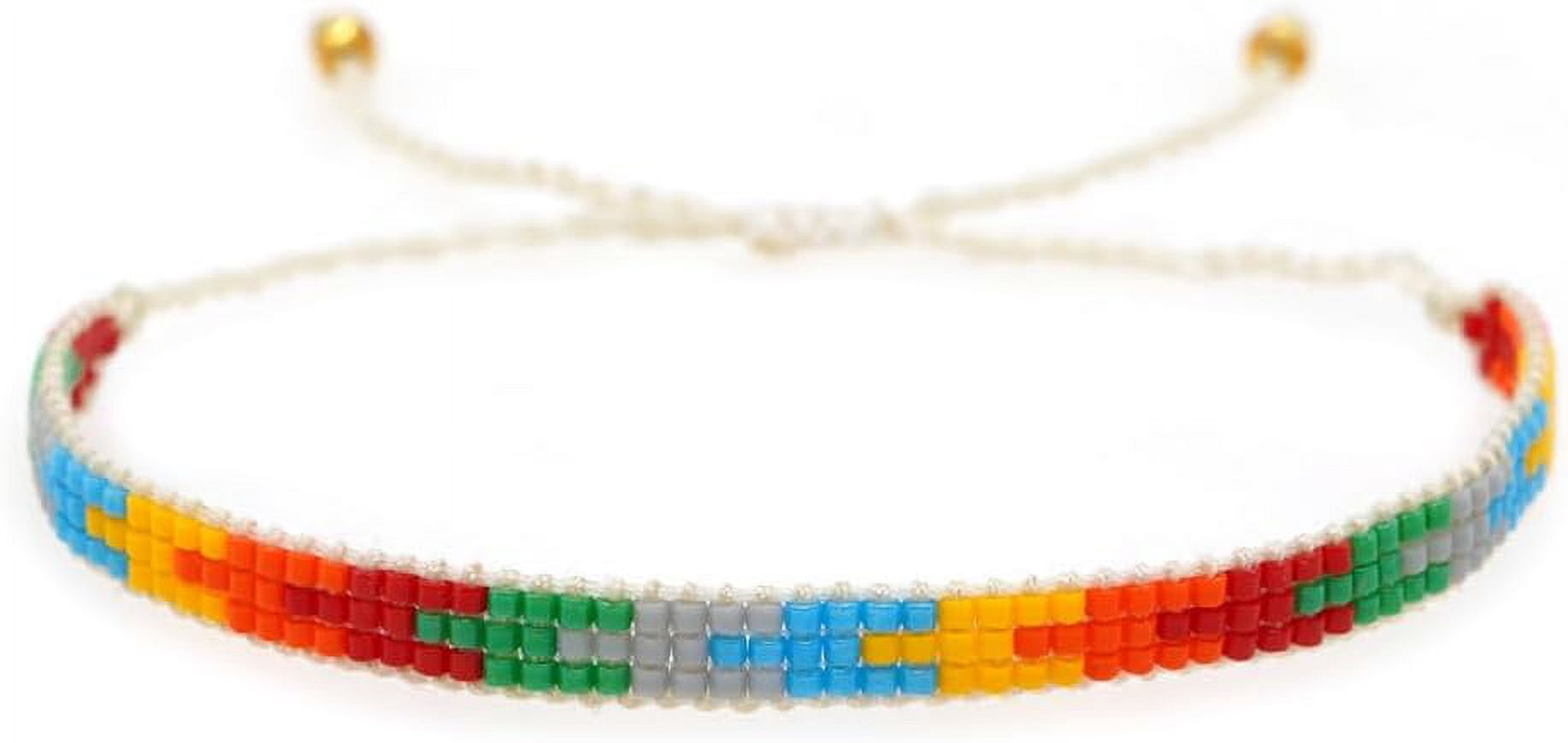 Handmade Boho Seed Bead Friendship Strand Bracelets For Women Charm ...