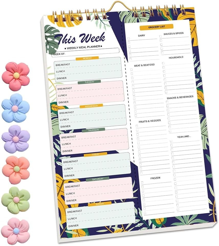 Handmade Bound Weekly Detachable Diet Plan Sheet,Weekly Meal Planner ...