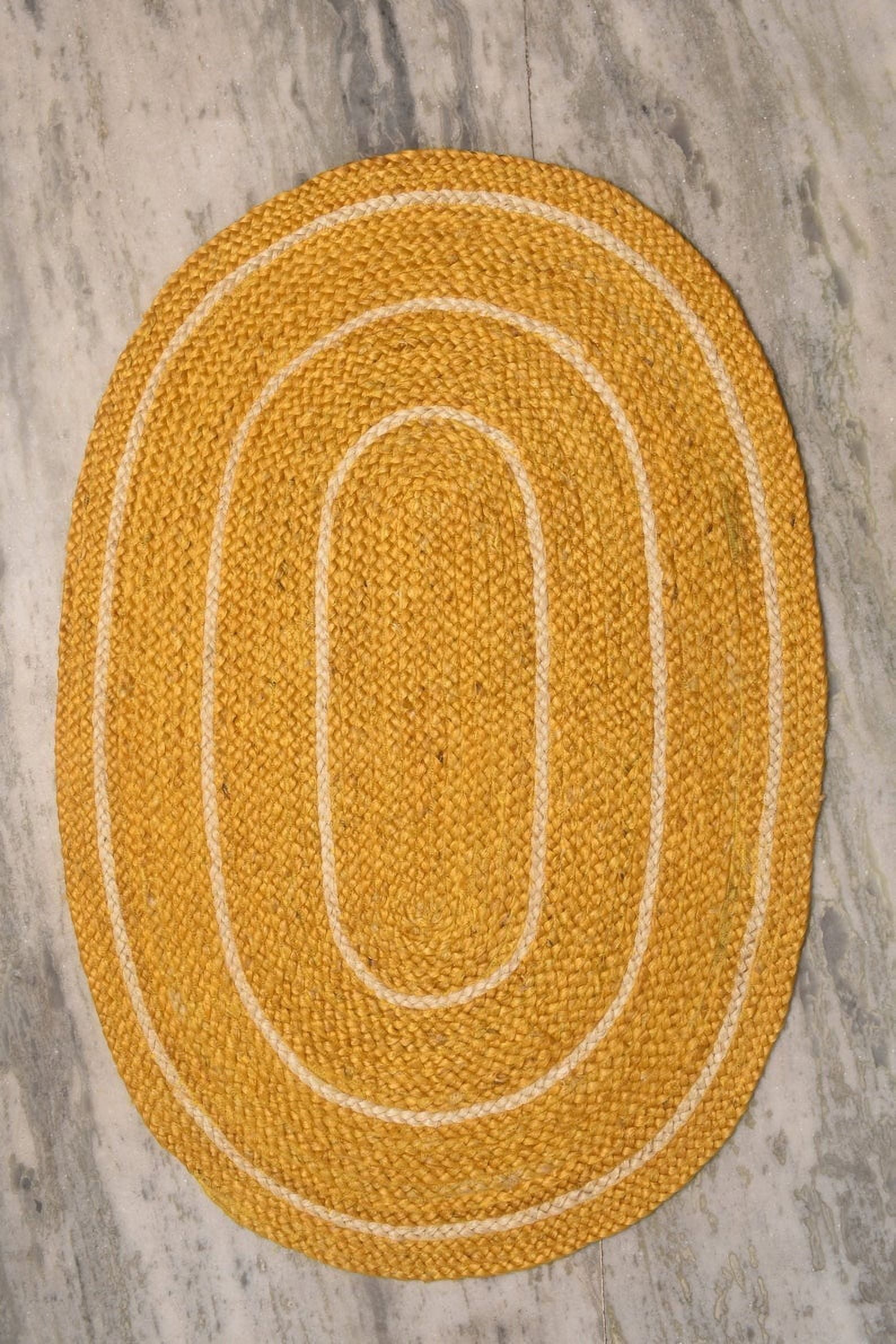 Handmade Braided Jute rug Oval jute rug natural hand made rug Area rug ...