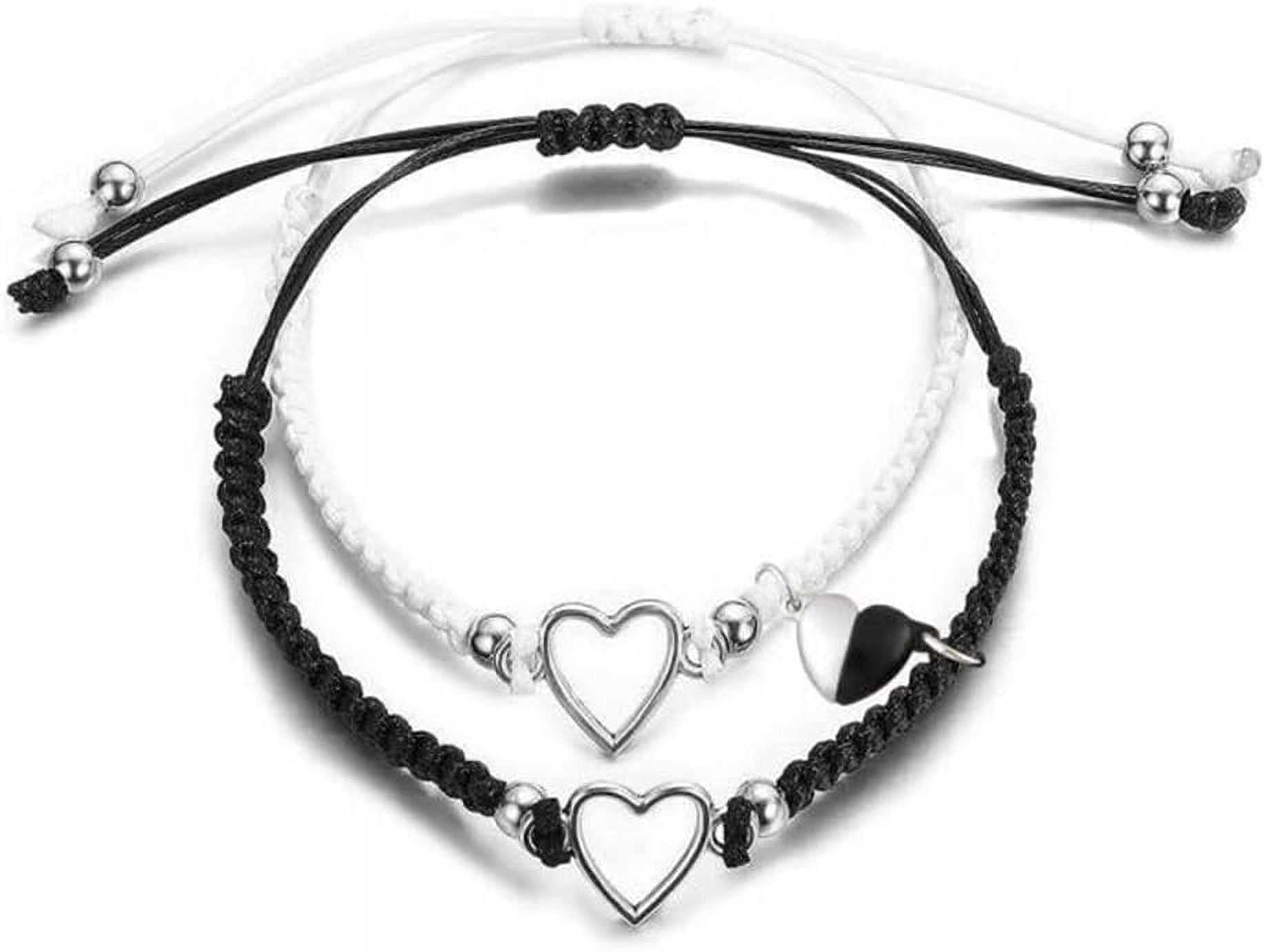 Handmade Braided Love Infinity Couples Bracelet Heart Matching ...