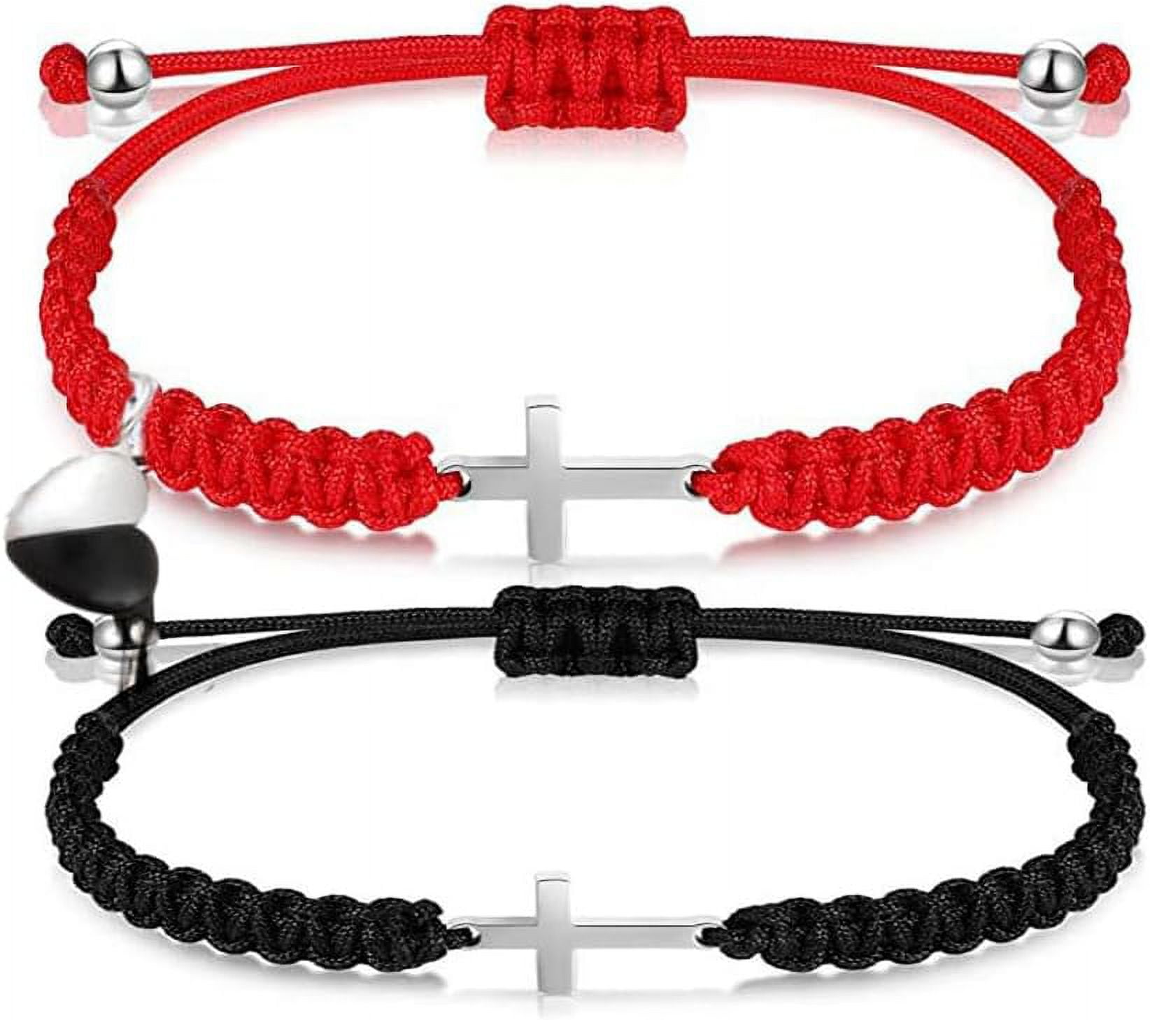 Handmade Braided Love Infinity Couples Bracelet Heart Matching ...