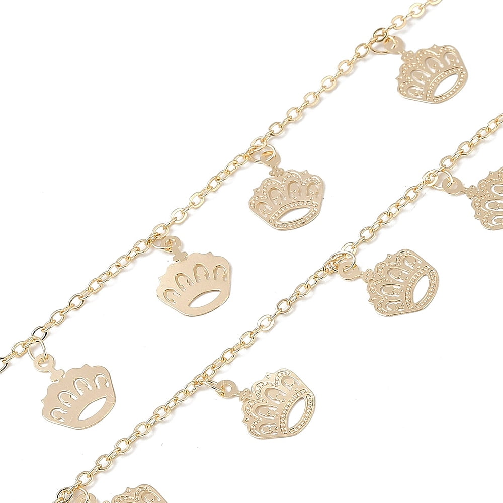 Handmade Brass Crown Chains for Necklaces Bracelets Making Long-Lasting ...