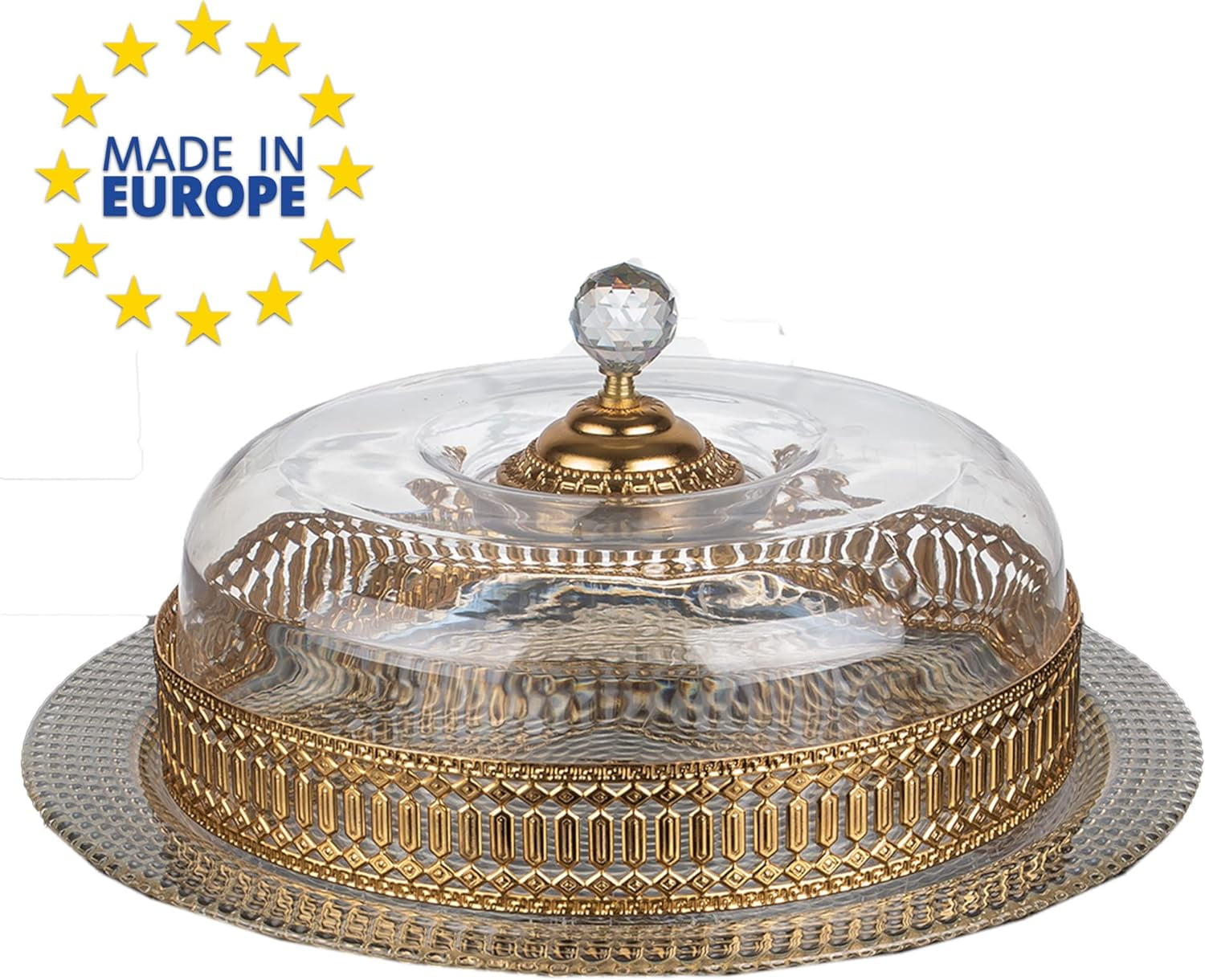 Handmade Cake Stand With Dome, Round Cake Holder With Cover, Fancy Cake ...