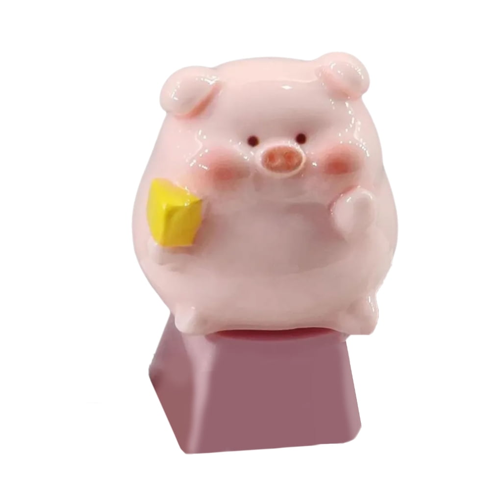 Handmade Cartoon Pig Keycap For Crossed Stem Mechanical Keyboards ...