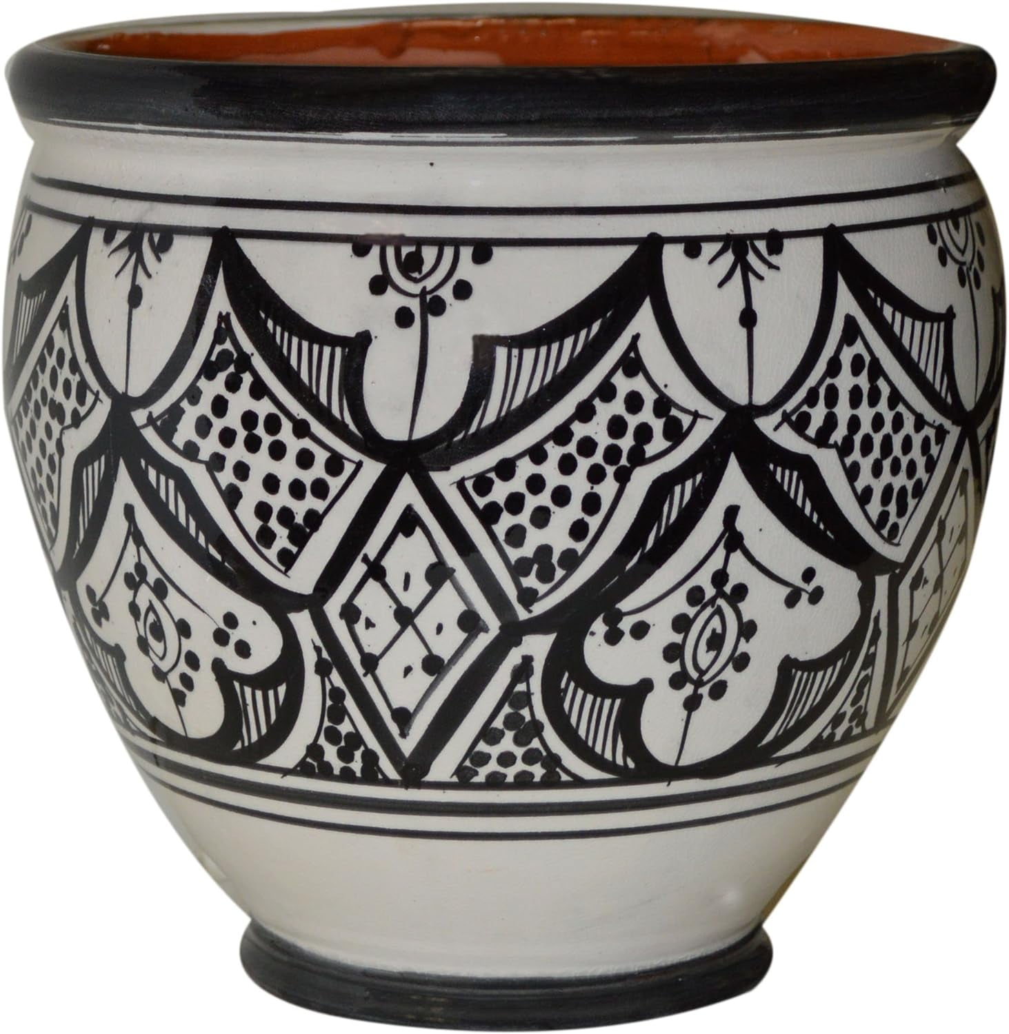 Handmade Ceramic Flower Pot Moroccan Indoor Outdoor Mediterranean ...