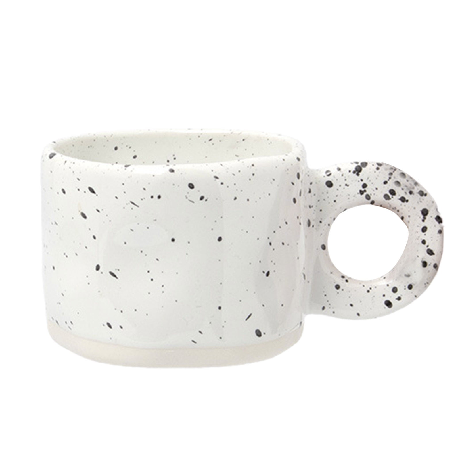 Handmade Ceramic Mug with Handle for Coffee Milk, Modern Print ...