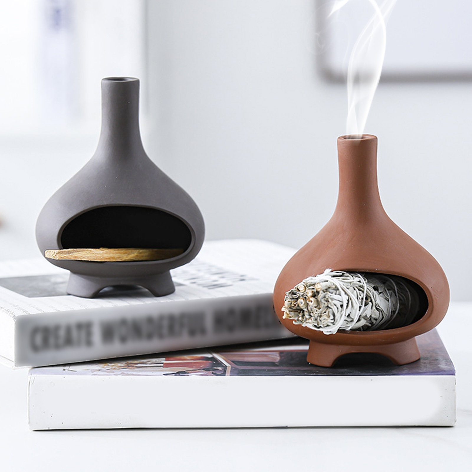 Handmade Ceramic Sages Stick Dish Palo Santo Holder - Modern Medieval ...