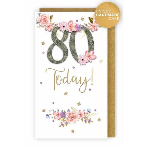 80th Birthday Card 80th Birthday Greeting Card Messages Free Printable ...