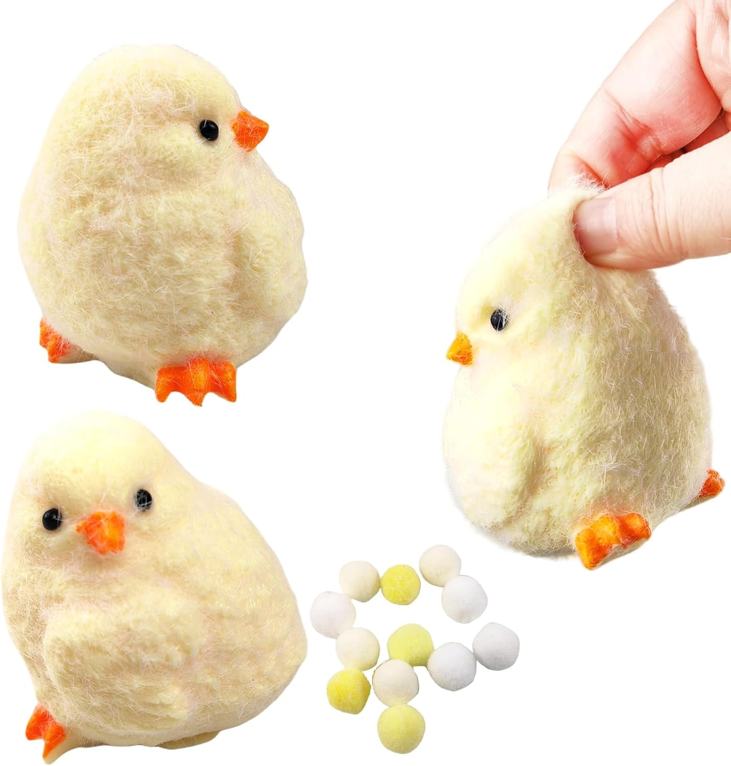 Handmade Chicken Squishy Toys，Cute Ultra Soft Chick Squeeze Fidget Toys ...