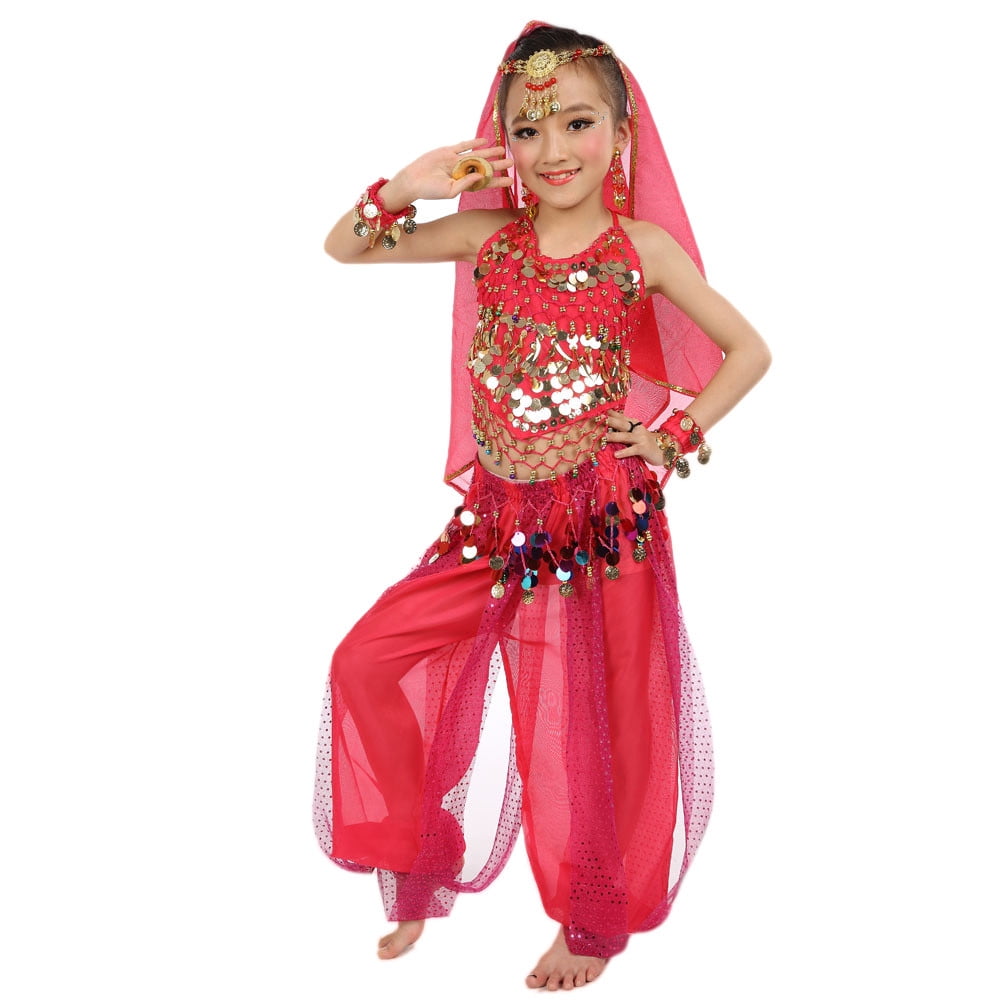 Handmade Children Girl Belly Dance Costumes Indian Dance Costume Kids ...
