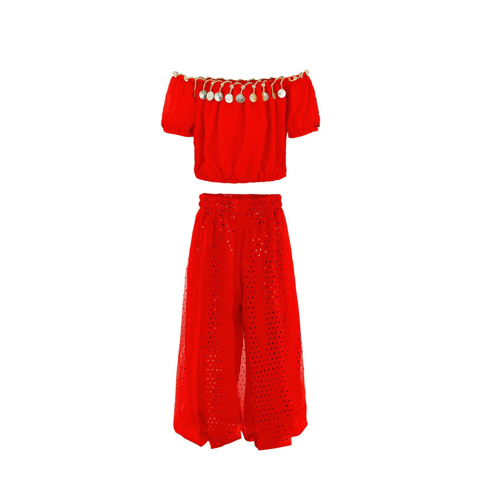 Handmade Children Girl Belly Dance Costumes Kids Belly Dancing Indian ...